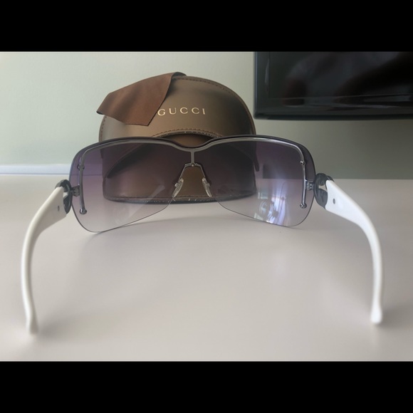 Gucci | Accessories | Gucci White Sunnies | Poshmark